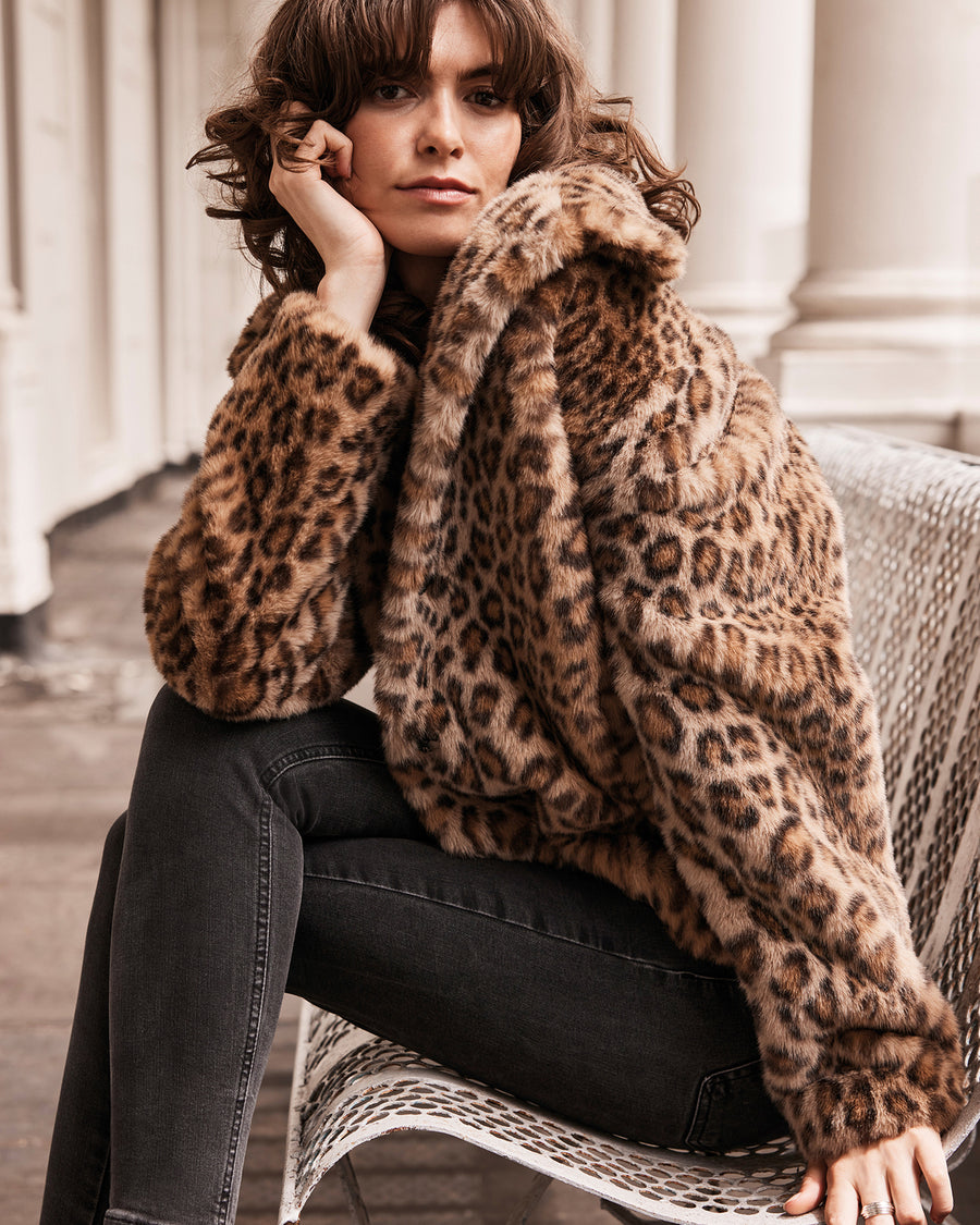 Claudia Luxe Leopard Faux Fur Jacket – Issy London